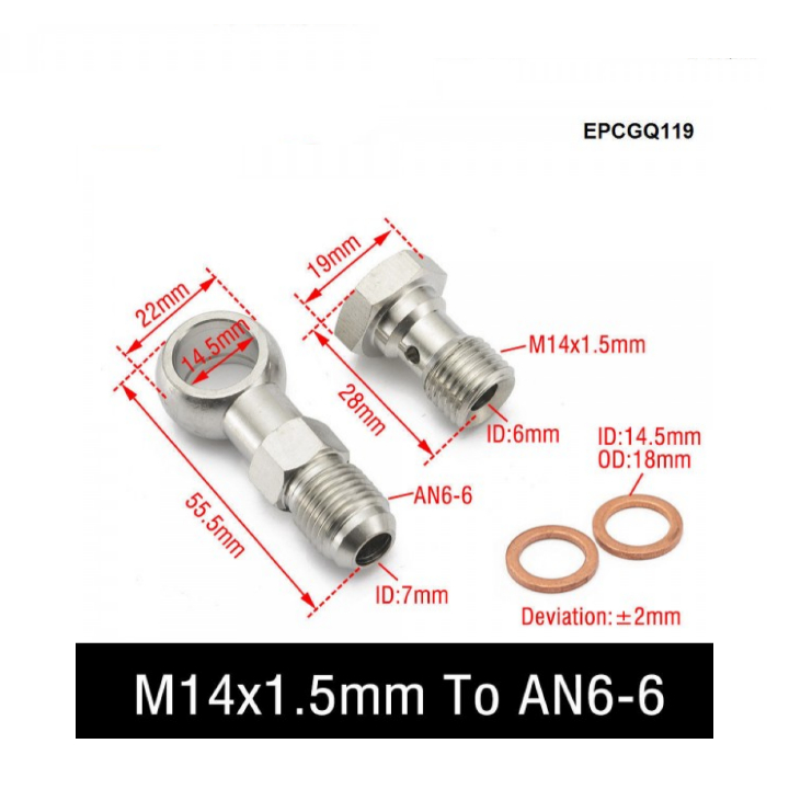Banjo AN6 – M14-1.5mm – Recto - CM Imports